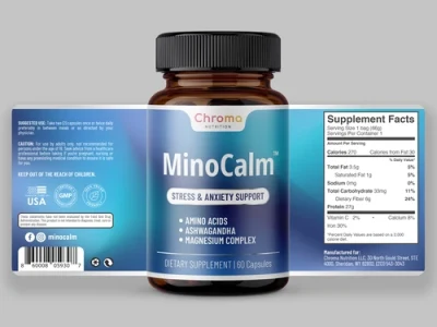 A custom label design for supplement bottles | Upwork