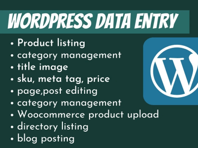 Wordpress data entry, woocommerce product upload and blog post | Upwork