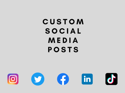 Custom social media posts | Upwork
