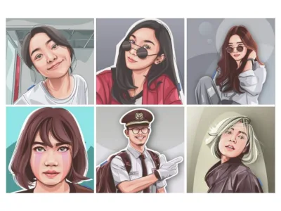 A vector portrait sketch | Upwork