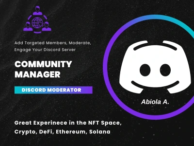 Professional NFT/Crypto Discord Moderator, Discord Community Manager ...