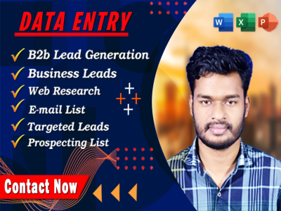 Lead Generation And Data Entry prospecting services | Upwork