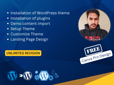 WordPress setup theme and upload demo and customization | Upwork