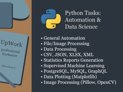 Your scripting tasks done (Automation, Data Science, Python) | Upwork