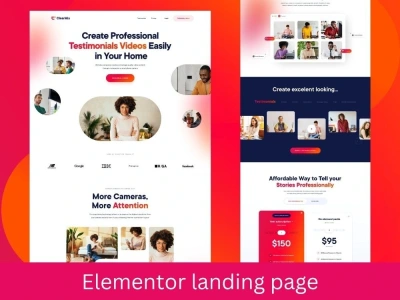 Modern responsive wordpress landing page by elementor pro | Upwork