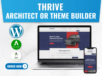 Website Build by Thrive Architect, Thrive Theme Builder Landing Pages | Upwork