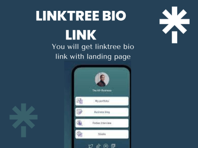 A professional linktree bio link landing page | Upwork