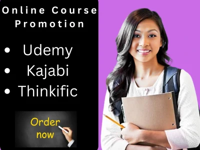 Your online course promotion for your Thinkific, Udemy and Kajabi | Upwork