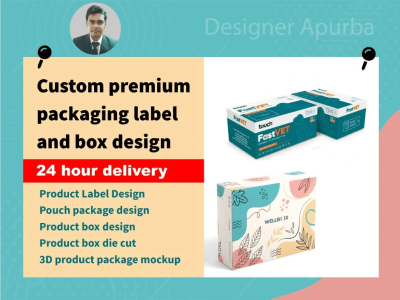 Design custom premium packaging label and box design | Upwork