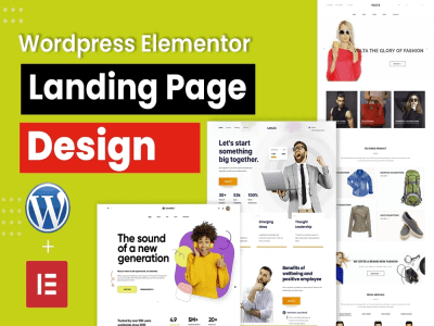 Create responsive wordpress landing page design, elementor landing page | Upwork