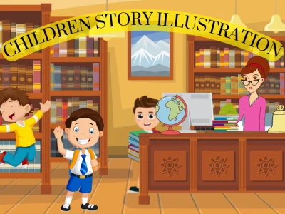 A unique children story illustrations, kids illustration, children book ...