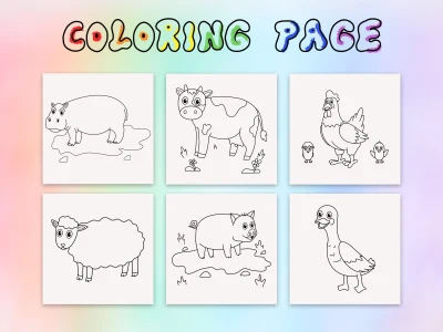 An adorable coloring book page for children and kids | Upwork