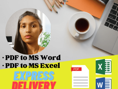 Data entry, PDF conversion to Word and Excel | Upwork