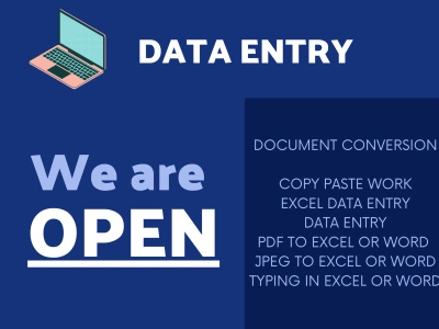 Proficient, Professional and Quick Data Entry with 100% accuracy for ...