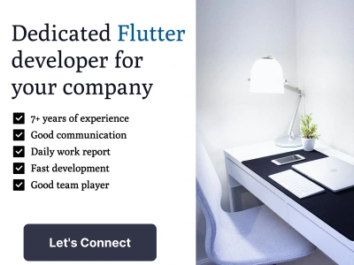 A flutter developer for your company | Upwork