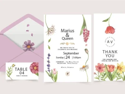 Wedding Invitation Card Menu Card Canva Templates | Upwork