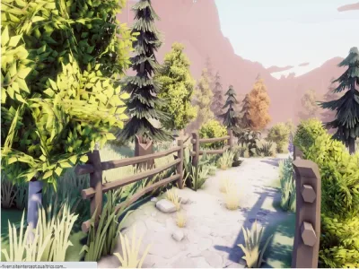 Low poly unity 3d model and environment for the game or animation ...