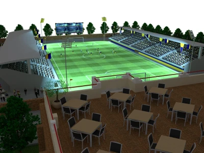 3d sports complex, stadiums , badminton and tennis courts using ...