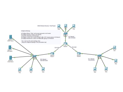 A Cisco Packet Tracer network simulation, configuration and design | Upwork