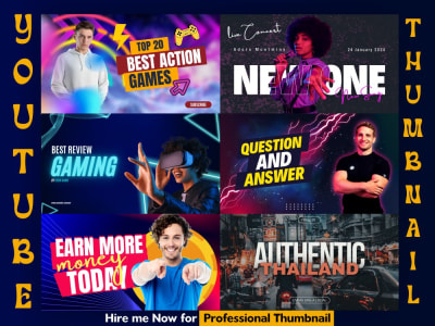 Professional youtube thumbnail designer | Upwork