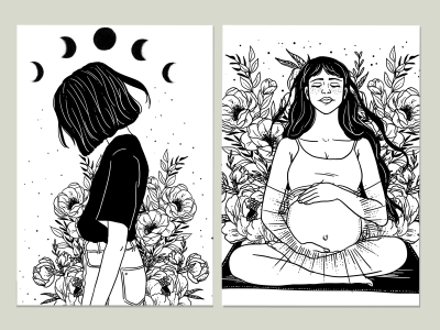 Beautiful line art hand drawn illustrations for your poetry book | Upwork
