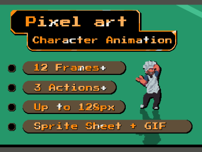 Pixel Art character animation for your game | Upwork