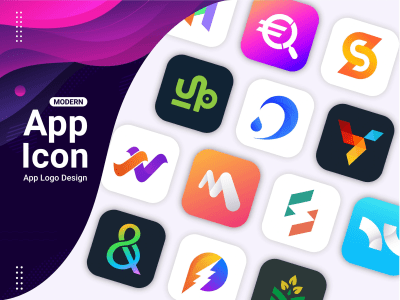 Modern app icon, web icons, saas, pictorial logo and favicon design ...