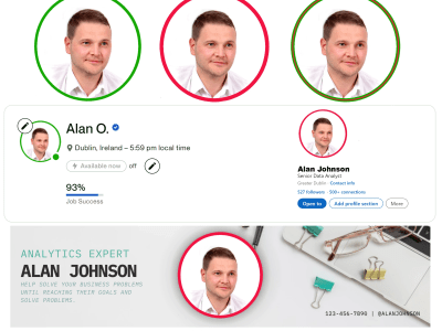 A profile Upwork photo customized with border with your favourite ...