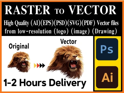 Recreate logo, redraw, vectorize, trace with Ai, EPS, SVG, PDF, PNG ...