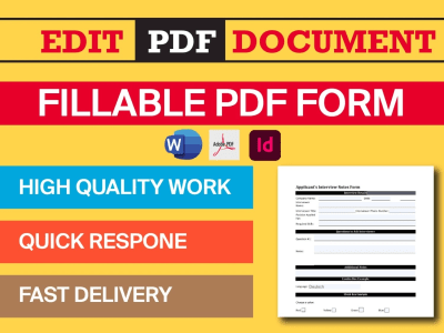 Fillable PDF Form, clickable PDF form & design PDF Form | Upwork