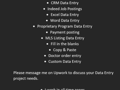 Accurate fast Data Entry | Upwork