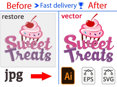A converted logo to vector Ai, EPS, SVG, and PNG files. upscale ...