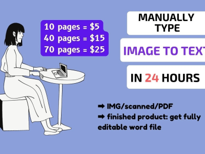 Image to text conversion in word editable file | Upwork