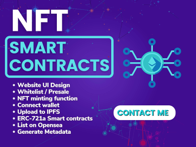 NFT landing page | NFT Smart Contract | NFT website design and development | Upwork
