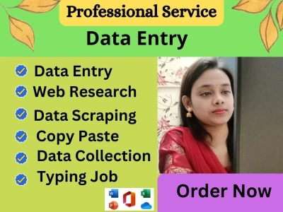 Data entry, web research, typing, copy paste, web scraping or data mining | Upwork