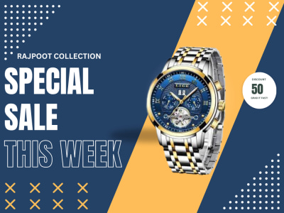 A Fantastic Banner Design For Men Watches | Upwork