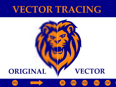 Vector tracing of logo and image to Ai, EPS, SVG, PDF, and transparent ...