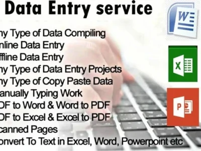 Perfect data entry work in word, PDF, excel, power point, document ...