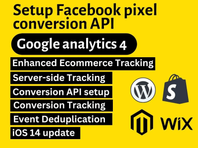 Facebook pixel conversion API, Google analytics 4, Tag manager & iOS update | Upwork