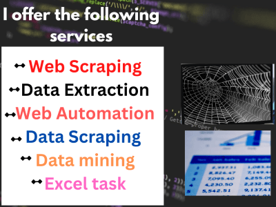 Web Scraping, Data Extraction and Data Scraping. | Upwork