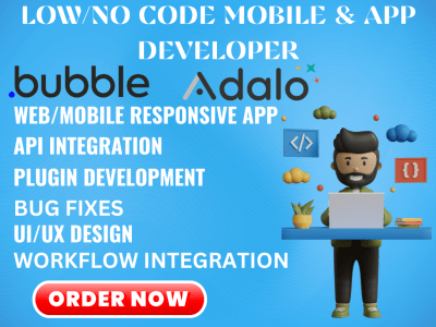 Your nocode bubble app developer adalo bubble io website appgyver developer | Upwork