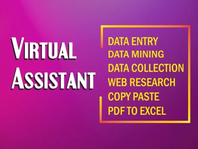 Data entry, web research, typing, copy paste, web scraping or data mining | Upwork
