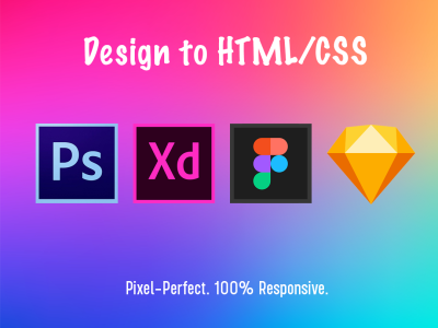 PSD/XD/Figma/Sketch design to a responsive pixel-perfect HTML/CSS ...