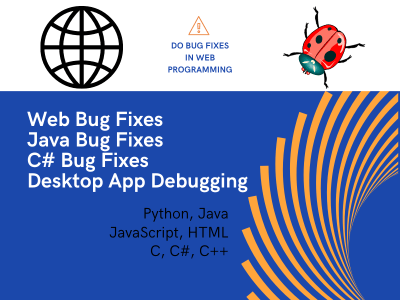 HTML, c sharp, python, and java bug fixes | Upwork
