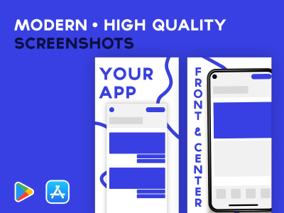 Modern High Quality App Screenshots for Google play & Apple App Store ...