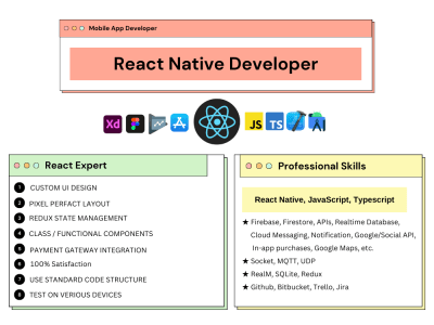 Mobile app with Cross Platform Using React Native | Upwork