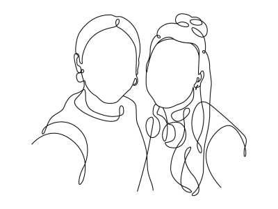 A fantastic one line art outline illustration | Upwork