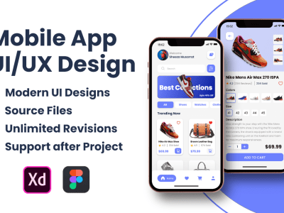 Modern mobile app ui ux design in figma or adobe xd | Upwork