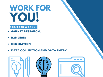 Market research, b2b lead generation, data collection, data entry | Upwork