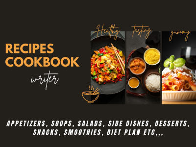 A professional recipe or cookbook writing, meal plan & KDP cookbook ...